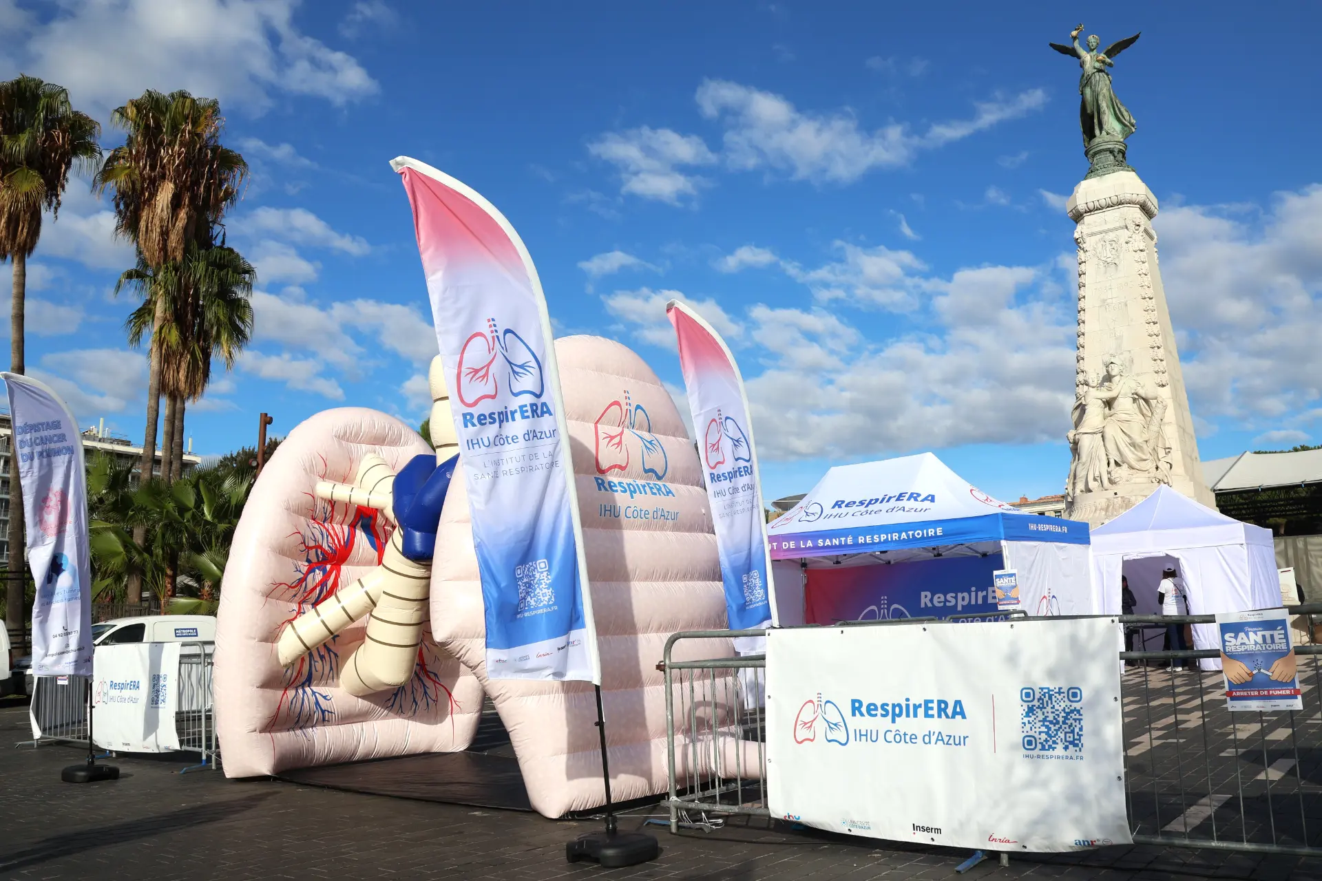 A giant lung on the Promenade des Anglais for No Smoking Month! - IHU ...